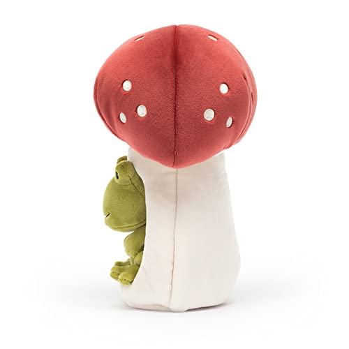Jellycat Forest Fauna Frog in Toadstool Collectable Plush Decoration ...