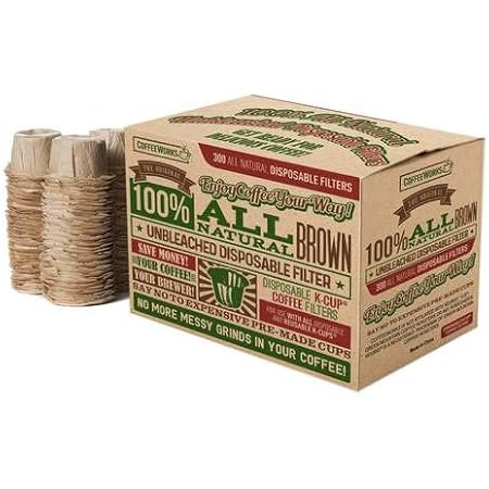 Amazon.com: Brew Addicts Disposable Coffee Filters 300 Count, Brown ...