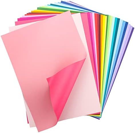 Amazon.com : 120 Sheets Multi Colored Paper Pack Printed Double Sided ...