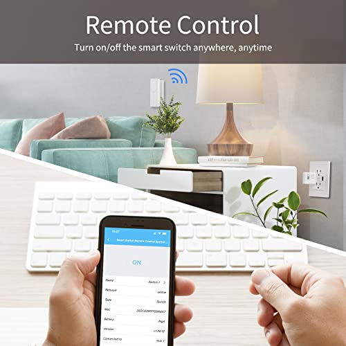 Snapklik.com : Third Reality Smart Light Switch 4 Pack & Hub Kit, Control Any Toggle Or Rocker ...