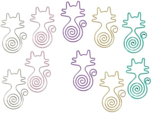 Amazon.com : Butler in the Home Animal Cat Shaped Paper Clips in Silver ...