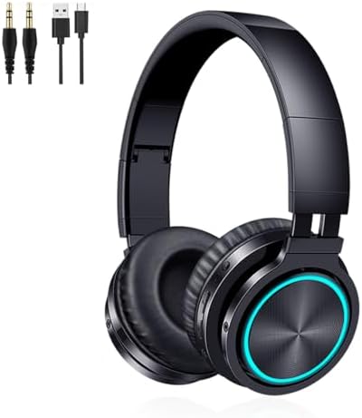 Amazon.com: Sungive Wireless Bluetooth Headphones Over Ear, Foldable Lightweight, HiFi Stereo ...