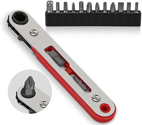 Ratchet Wrench, PH2 Phillips Magnetic Screwdriver, Mini Ratcheting ...