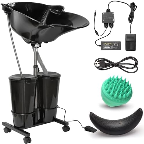Amazon.com: Portable Mobile Shampoo Bowl，Salon Washing Sink with Pump ...