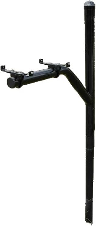 Return-to-Center Swing Away Snowplow Proof Mailbox Post - Black Steel ...