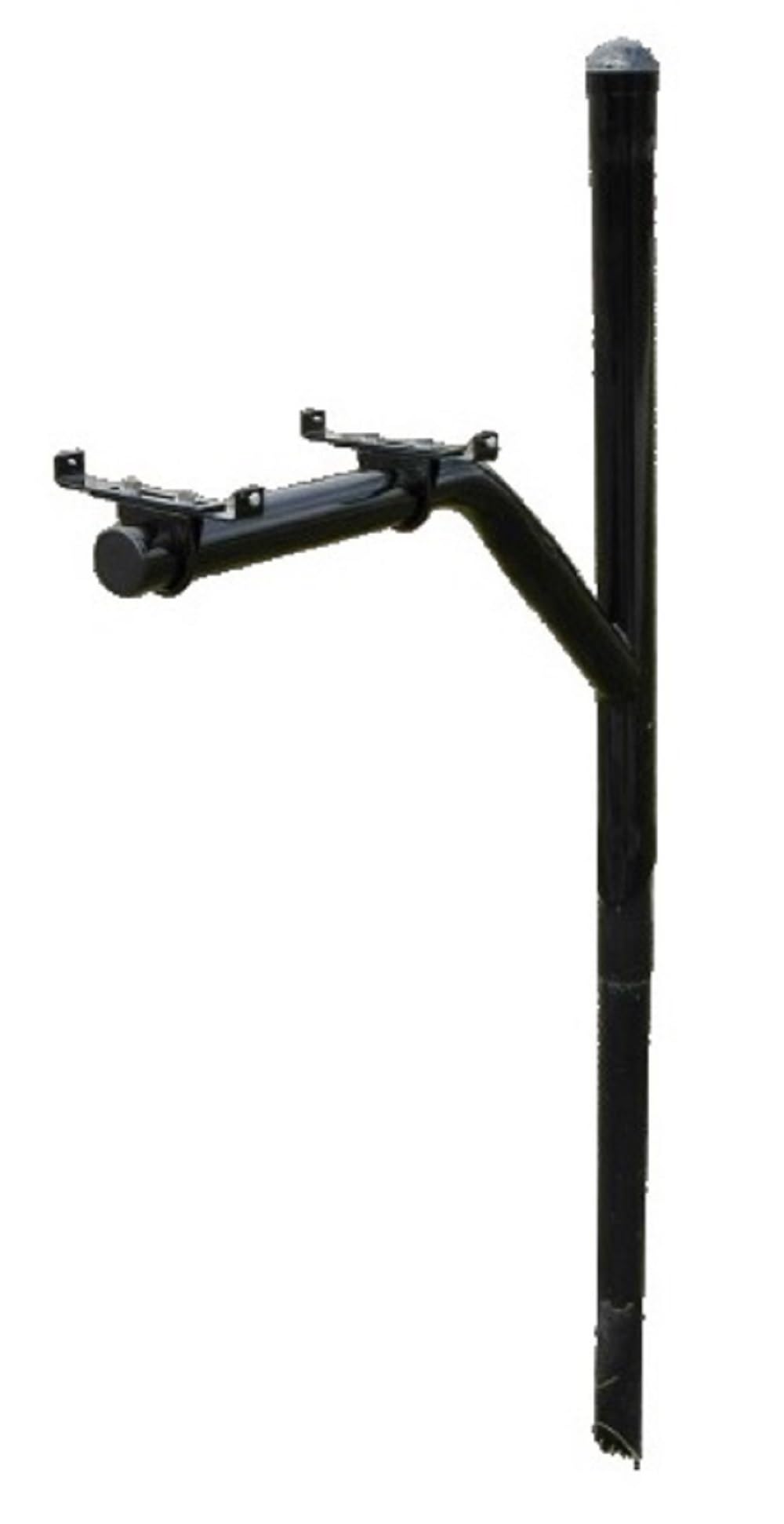 Return-to-Center Swing Away Snowplow Proof Mailbox Post - Black Steel ...