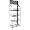 Amazon.com: PSUFURV 4-Tier Metal Wire Storage Shelf Display Rack Retail ...