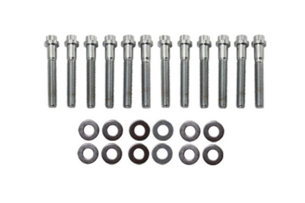 Amazon.com: Chrome 12pt Head Intake 12pc Bolt Kit, Fits SBF V8 289-351W ...