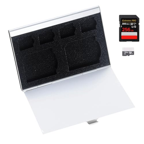 SD Card Holder, SD Card Case, Aluminum Alloy Hard Shell, Double-Layer ...
