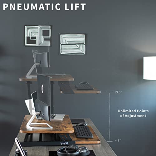 Snapklik.com : Height Adjustable 32 Inch Stand Up Desk Converter, Quick ...