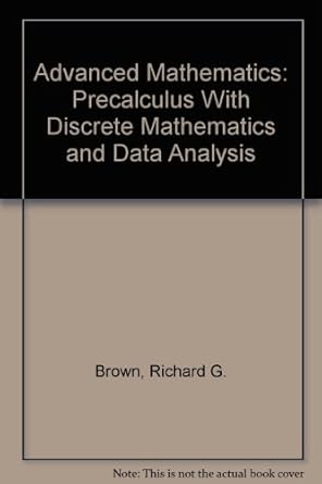 Amazon.com: Advanced Mathematics: Precalculus With Discrete Mathematics ...