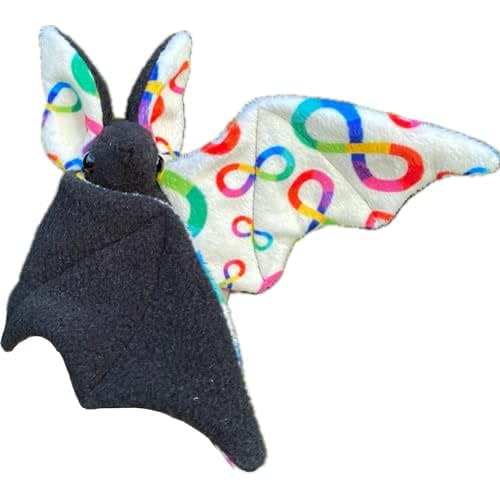 Amazon.com: Neurodivergent Bat Plushie - Pride Bat Plush - autistic ...