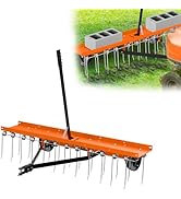 Amazon.com : 40" Tow Behind Dethatcher, Pull Behind Rake with 20 Rust ...