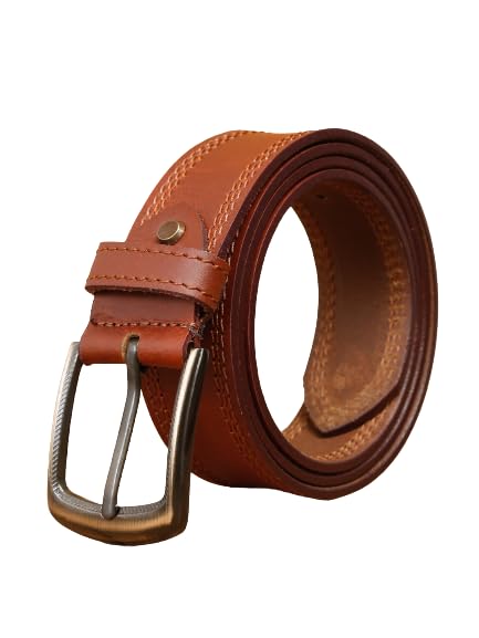 Buy TEAKWOOD LEATHERS Leather Men Casual Belt - 40mm Belt Buckle for ...
