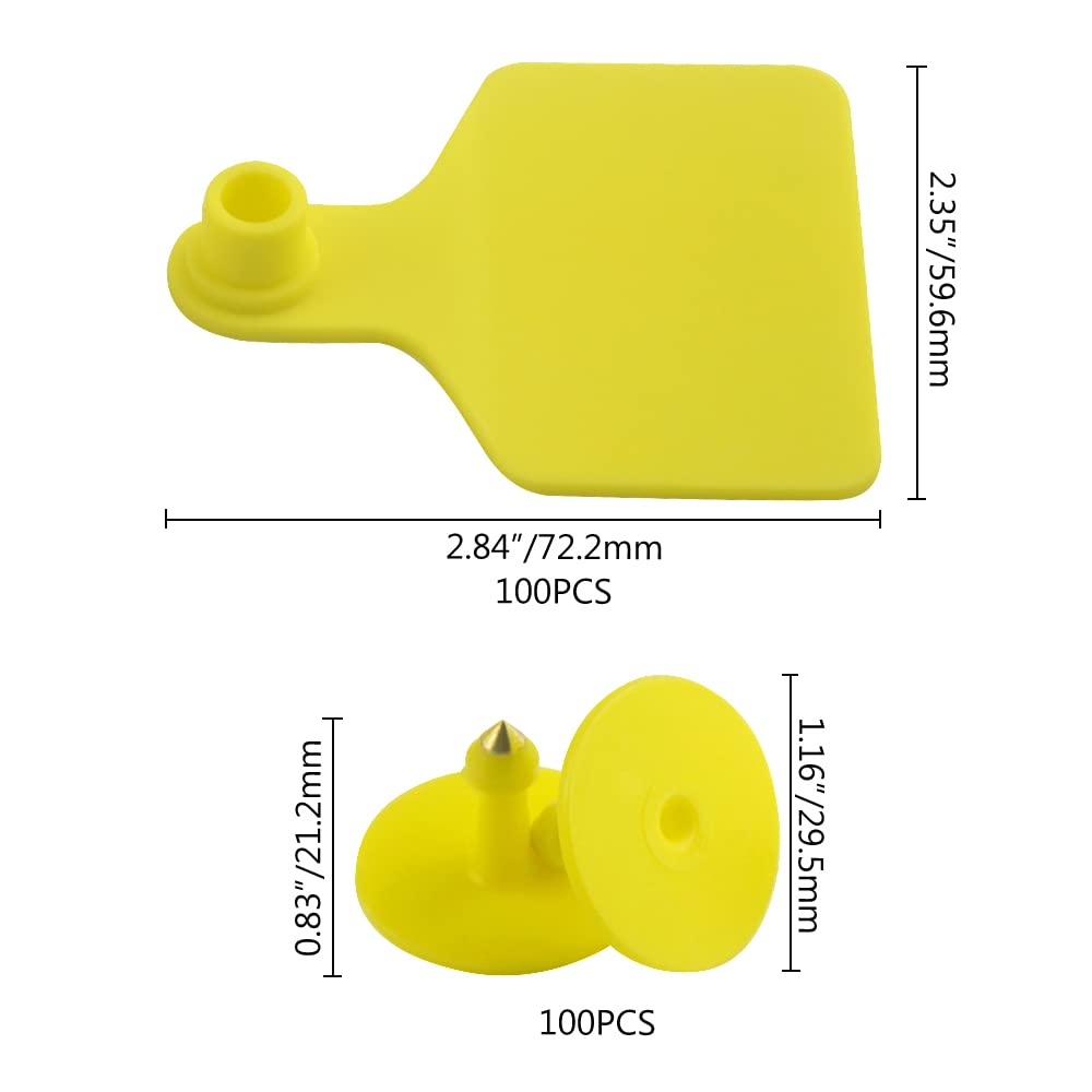 Snapklik.com : WMYCONGCONG 100 Sets Livestock Identification Blank Ear ...