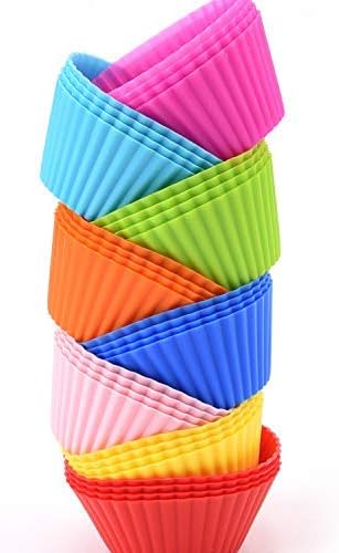 SILLIBAKE Silicone Baking Cups 12 Pack - Durable Platinum Silicone ...