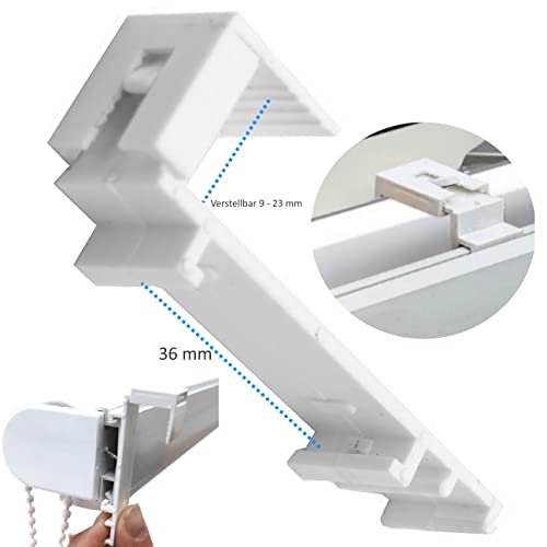 Brillant Clamp Support for Double Roller Blind, Duo Roller Blind, Pack ...