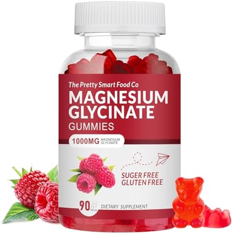 Amazon.com: 90 CT Magnesium Glycinate Gummies 1000mg - Sugar Free ...