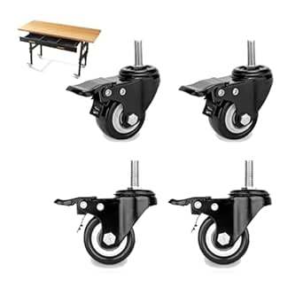 QYDS US Heavy Duty Garage Workbench Accessory 4-Caster Set for Workshop ...