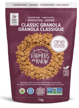 Amazon.com: One Degree Organic Foods Super Grain Granola, Sprouted Oats ...