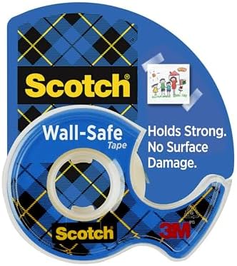 Amazon.com : Scotch Wall-Safe Tape, 1 Dispenser Roll, Removable Wall ...