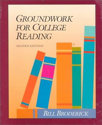 Groundwork for College Reading: Broderick, Bill: 9780944210277: Amazon ...