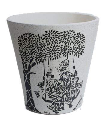 Pretty Pots- Radha Krishna Large Ceramic Pot for Indoor and Outdoor ...
