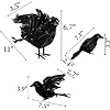 Amazon.com: Pumtus 6 Pack Realistic Crows, Halloween Handmade Feathered ...