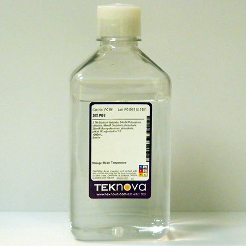 Teknova 20X PBS Solution. Sterile 1000 ml: Amazon.com: Industrial ...