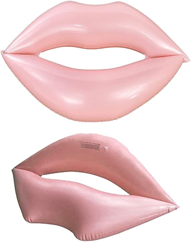 Giant Pink Lips Pool Float Adult Water Lounger Giant Inflatable Mouth ...