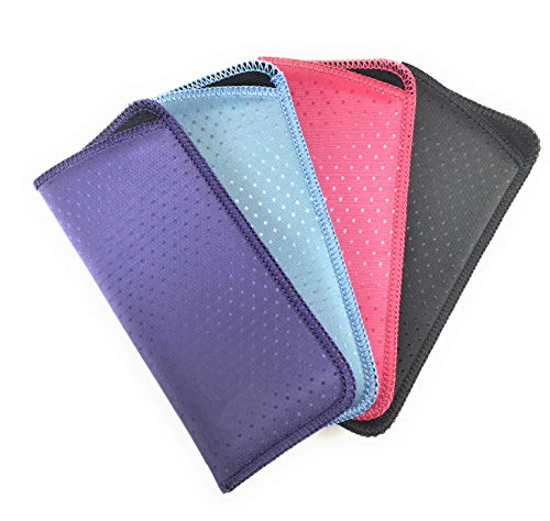 4 Pack Soft Shell Pouch Great Cases For Sunglasses Eyeglasses and ...