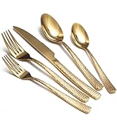 Amazon.com | 40-Piece Silverware Set, Heavy Duty Stainless Steel ...