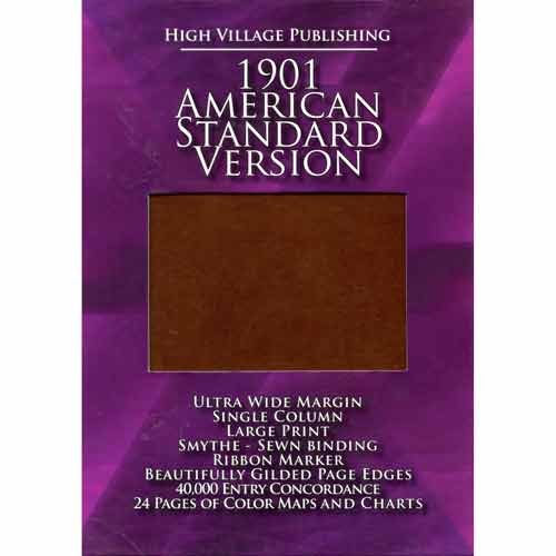 1901 American Standard Version Bible ASV Holy Bible Wide Margin ...