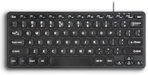 perixx PERIBOARD-416 Wired Mini USB Keyboard with 4 Hubs - X Type ...