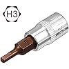 Amazon.com: uxcell 2pcs 1/4" Drive x H3 (3mm) Hex Bit Socket, S2 Steel ...