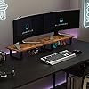 Amazon.com: Monitor Stand Riser with 50 LB Capacity, Stable Wood ...