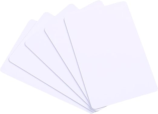 Amazon.com : 100 Pack-Premium Blank PVC Cards, Lumanious CR80 30Mil ...