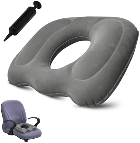 Inflatable Donut Pillow for Tailbone Pain Relief and Hemorrhoid ...