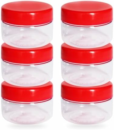 Clear Canister Pots Heavy Duty Plastic Storage Jar With Screw Top Lids ...