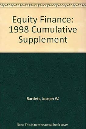 Amazon | Equity Finance: 1998 Cumulative Supplement | Bartlett, Joseph ...