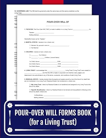 Pour-Over Will Forms for Living Trust: 25 Templates with Testamentary ...