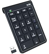 Amazon | Ewin テンキー Bluetooth/ 2.4G接続 numlock非連動 ワイヤレス 数字キーボード 3台デイバス接続 Bluetoothキーボード 超薄型 左手デバイス ...