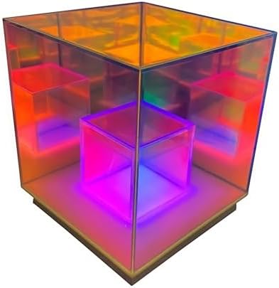 Playlearn Cube Prism Lamp Infinity Mirror Style Holographic Infinity ...