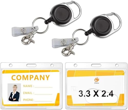 Amazon.com : ZHEGUI Retractable Clip Heavy Duty Reel Badge Holder ...