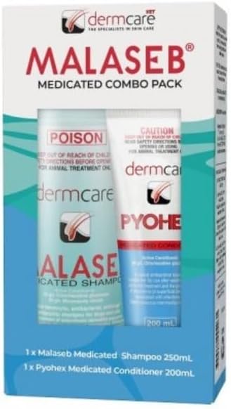 Dermcare Malaseb Combo Pack 450ml for Dog, Cat, Horse - Dermatitis ...