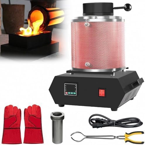 Amazon.com: 1/2/3kg Melting Furnace 1500W 2100F Metal Melting Furnace ...