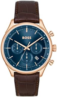 BOSS Chronograph Quartz Watch for Men Gregor Collection with Brown ...