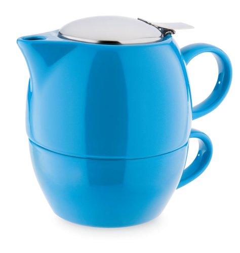 Buy Copco Tempo Tea For One Ceramic Tea Cup and Tea Pot With Stainless ...