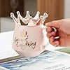 Amazon.com | Arawat Pink Queen of Everything Mug with Lid Cute Pink Cup ...