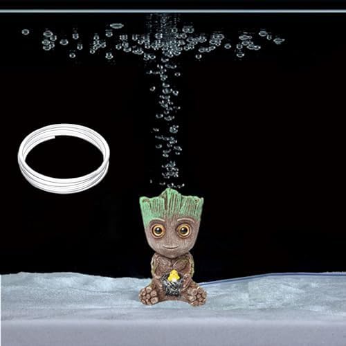 Amazon.com : Hpumps Aquarium Groot Decor Fish Tank Small Bubbler with ...